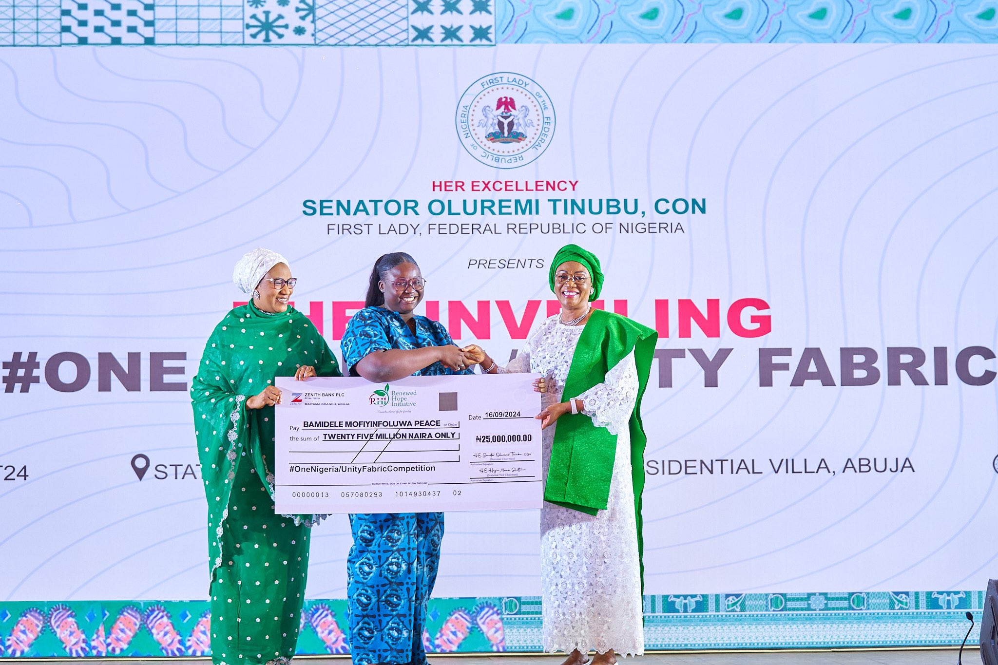 First Lady unveils One Nigeria Unity Fabric — Daily Economy News