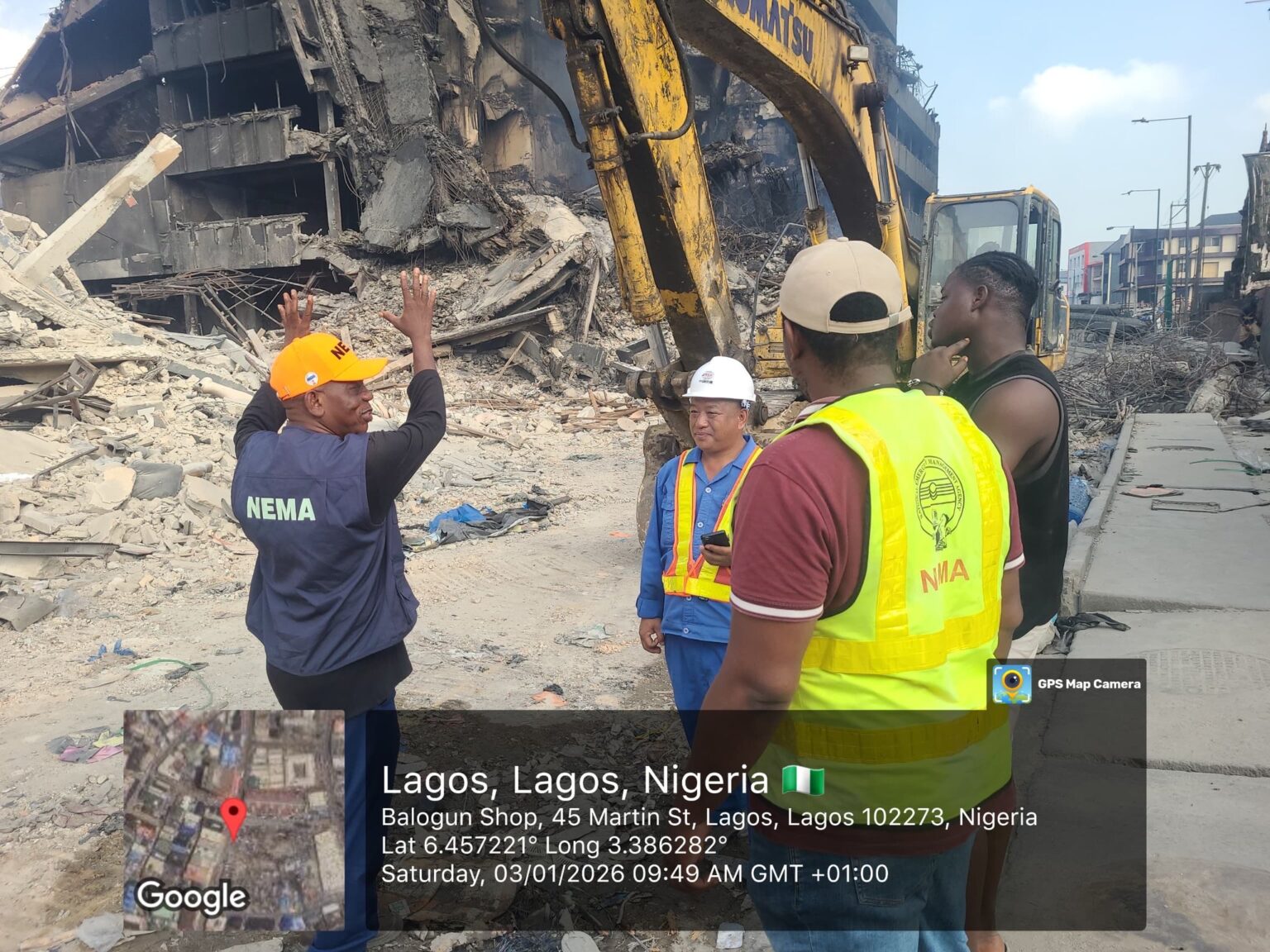 NEMA deploys Chinese giant CCECC for urgent demolition in Lagos fire ...